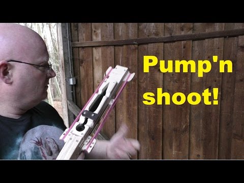 This Homemade Pump-Action Slingshot Is a Hand-Cannon for Throwing Knives