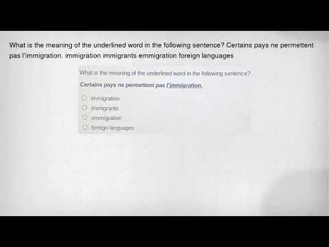 What is the meaning of the underlined word in the following sentence? Certains pays ne permettent pa