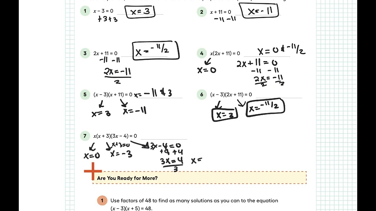 IM Algebra 1 - Unit 8 Lesson 4