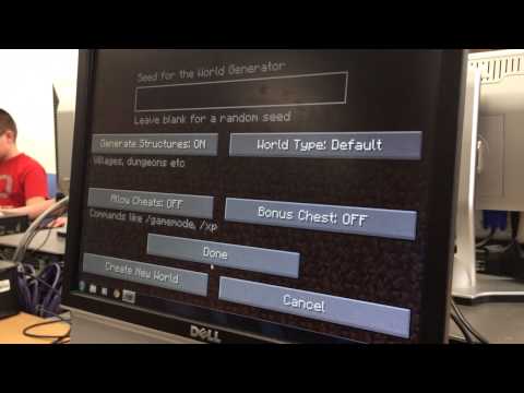 Creating Minecraft world and open to LAN