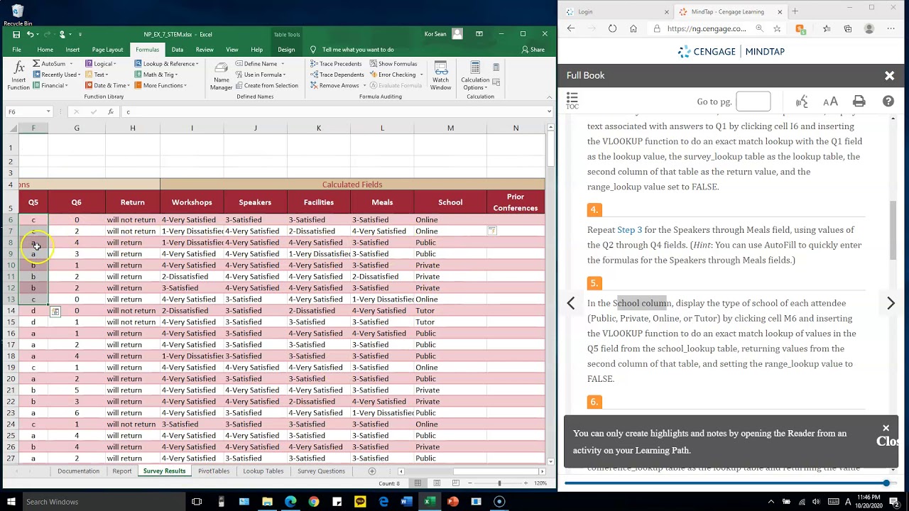 CS103 Excel Ch07 Case1