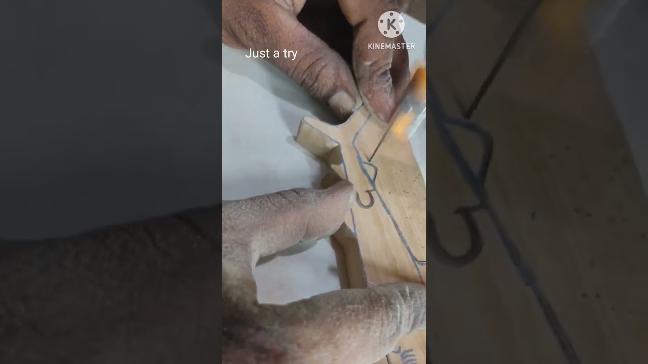 scroll saw cutting tips #woodcraft #woodworking #diy #carpentry #justatry #shorts #trending