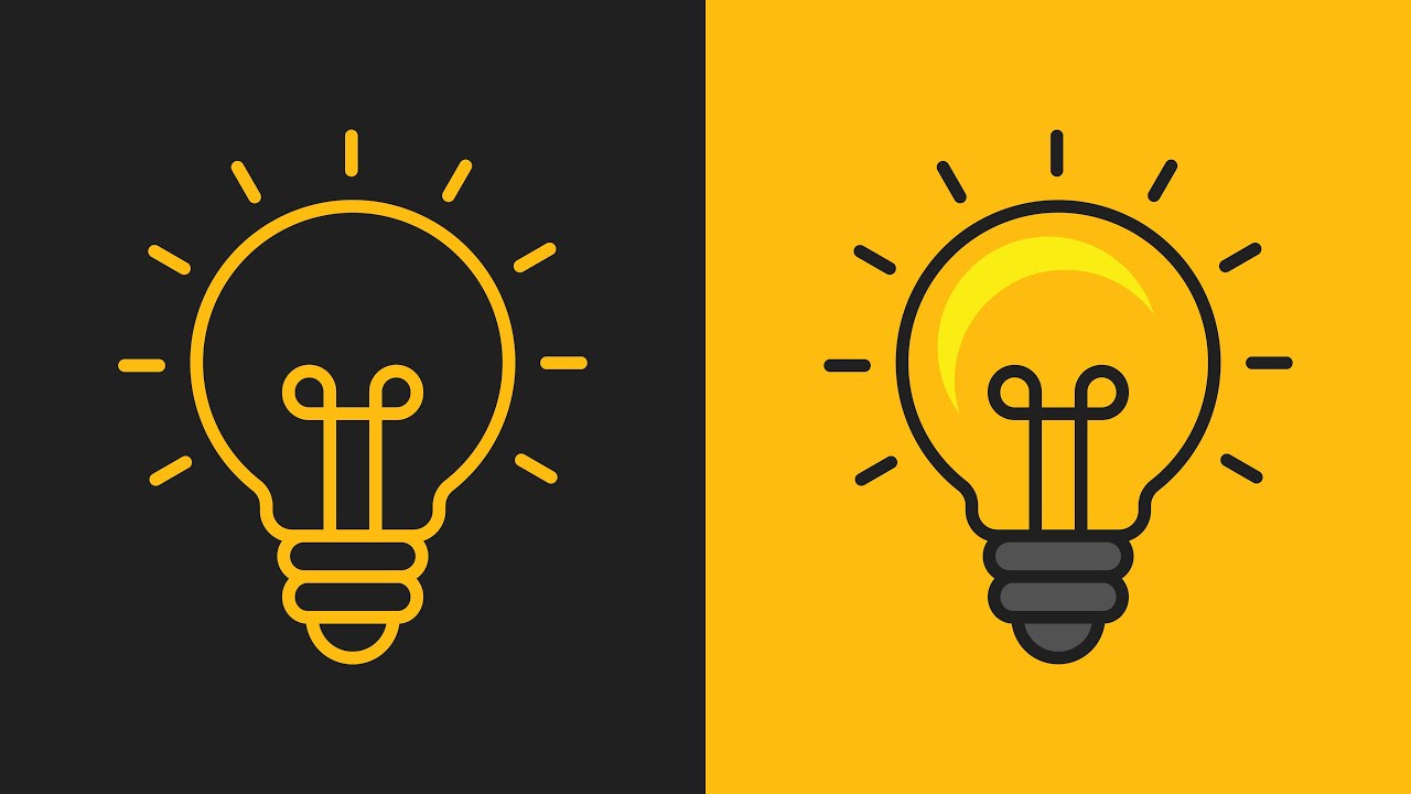 Adobe Illustrator 2024 Tutorials | How to Create a Crafting Light Bulb Icon using Adobe Illustrator