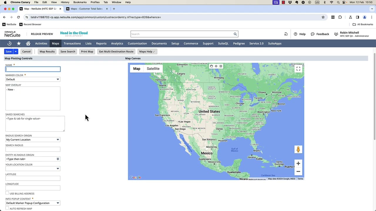 Maps for NetSuite Demo 2024