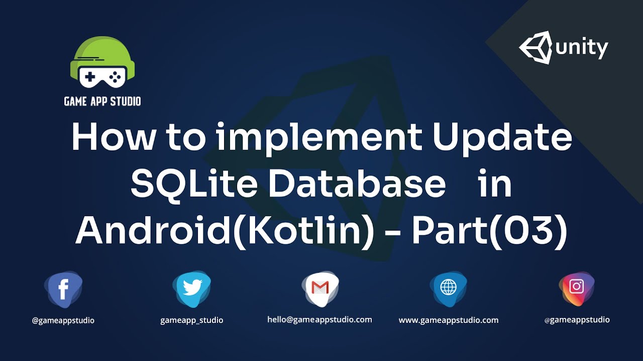 How to Implement Update SQLite Database | Android | Game App Studio