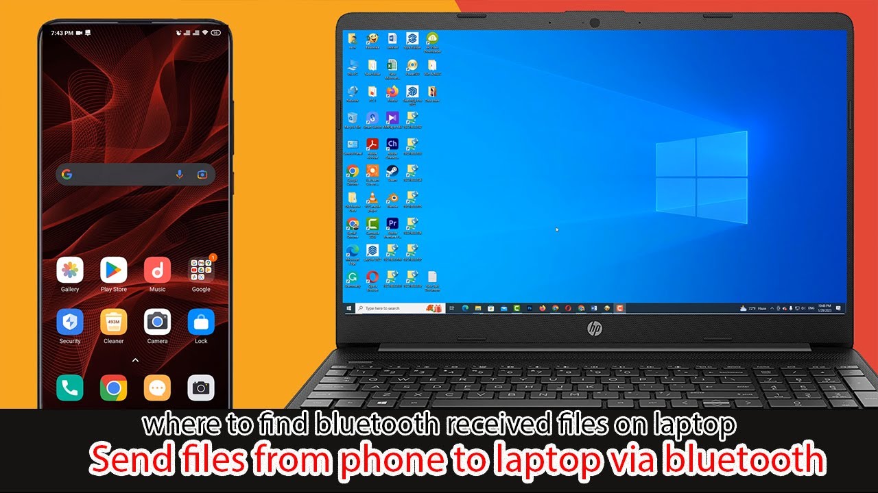 How to send files from phone to laptop via bluetooth