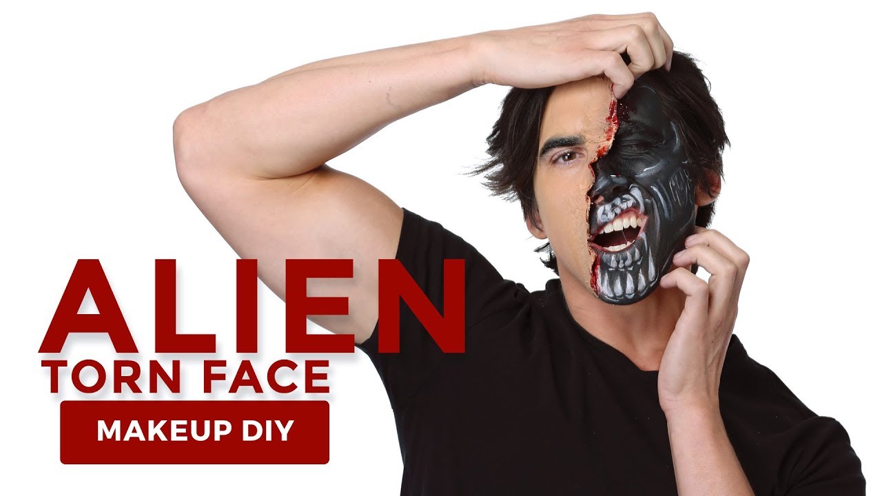 Alien Torn Face Makeup Tutorial