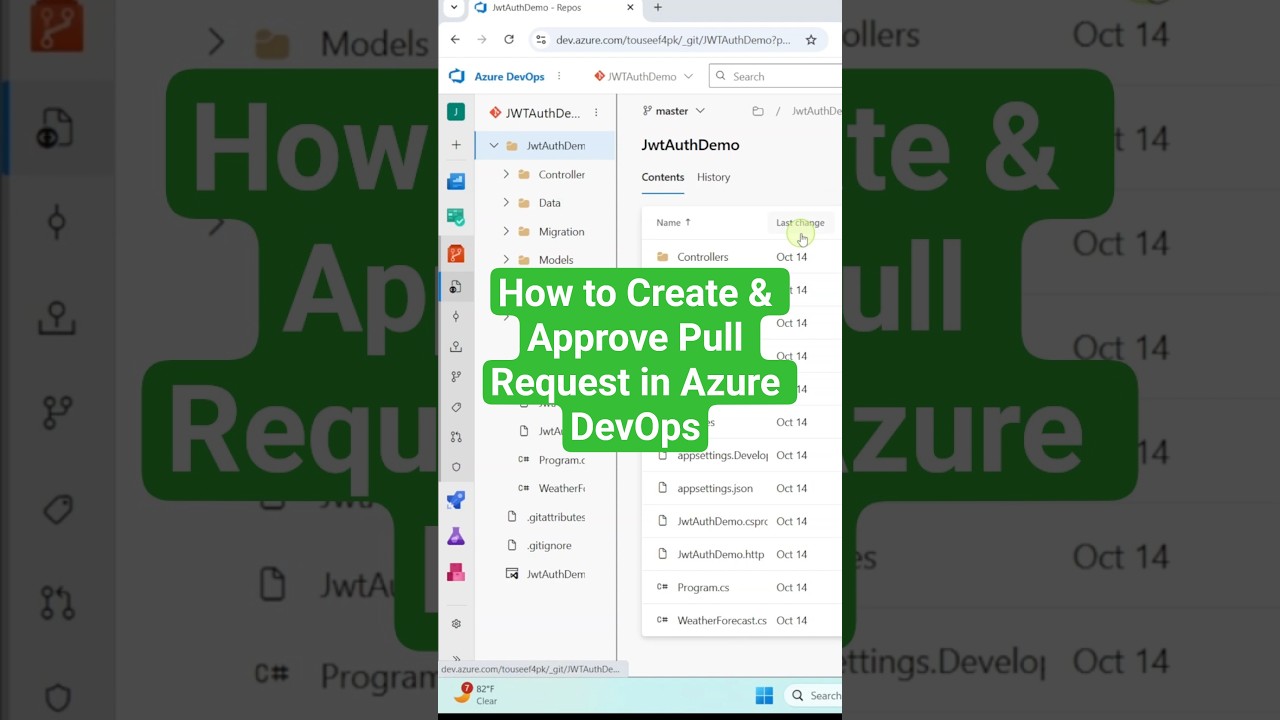 How to Create & Approve Pull Request in Azure DevOps #azuredevops #pullrequest