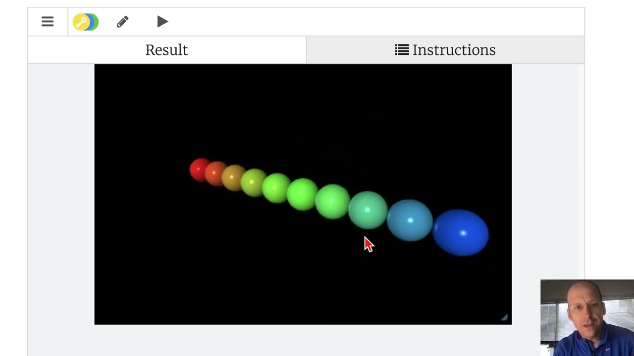 Displaying the Rainbow of Colors in VPython