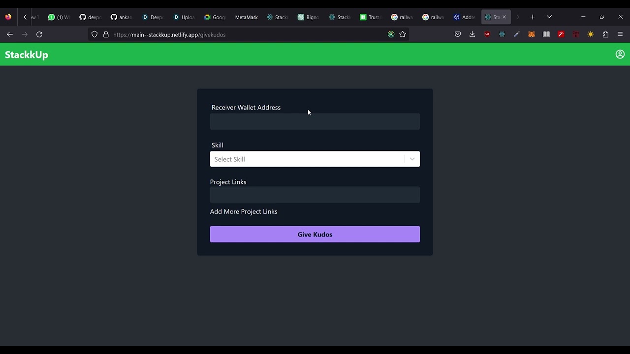 StackkUp — Devpost Fantom Hackathon