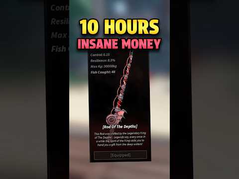 10 HOURS of Grinding with Rod of The Depths in FISCH, How much did we make? #fisch #roblox