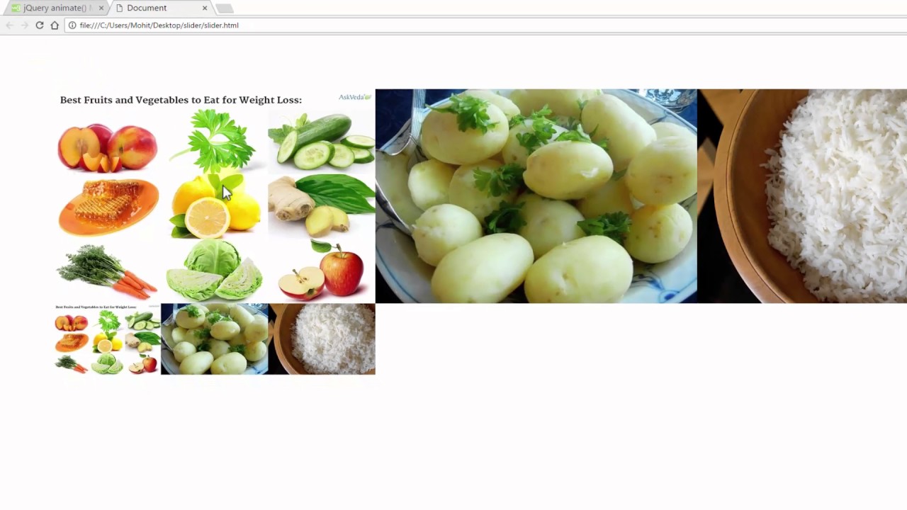 Simple image slider with JQuery and animate.css - No Plugin; weight loss picture gallery -Part 2