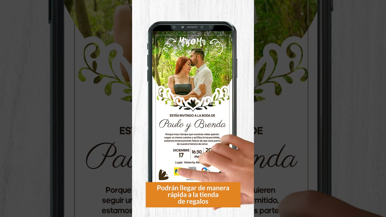 Preciosa Invitación Virtual con Botones en PDF | Totalmente interactiva y original para Tu Boda 🤵👰💖