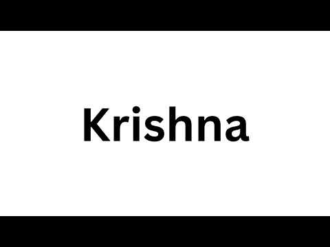 How to pronounce the Indian name Krishna like a native speaker