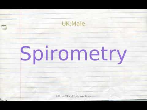 How to pronounce spirometry