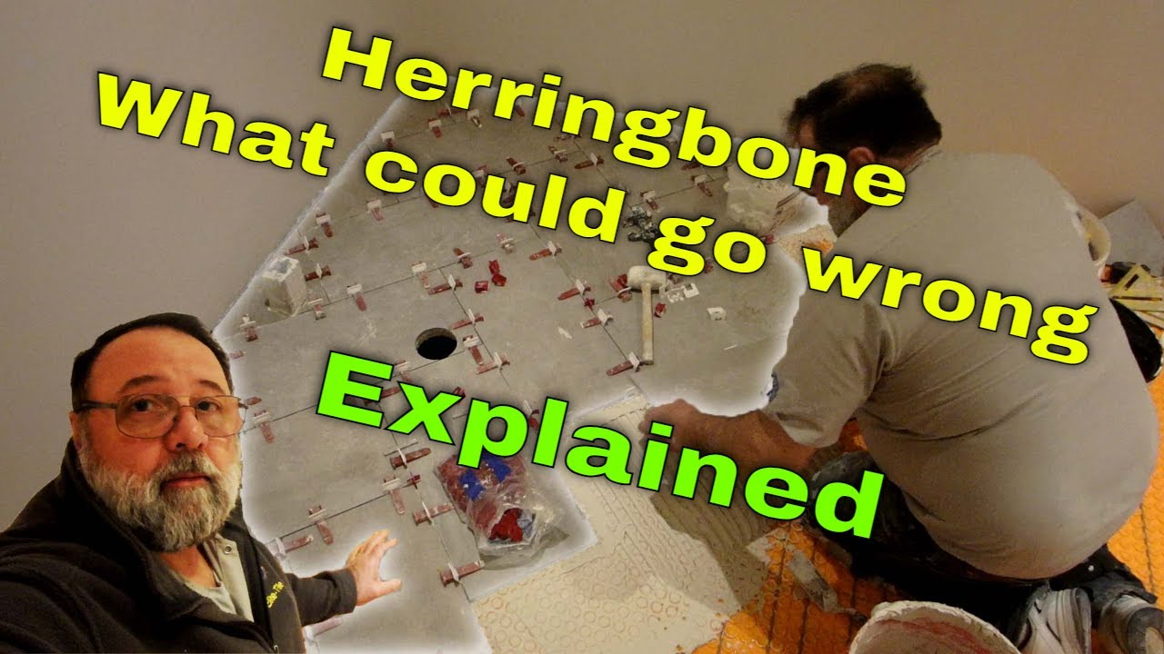 Problem Herringbone tile floor layout  explained. Non Modular tile.