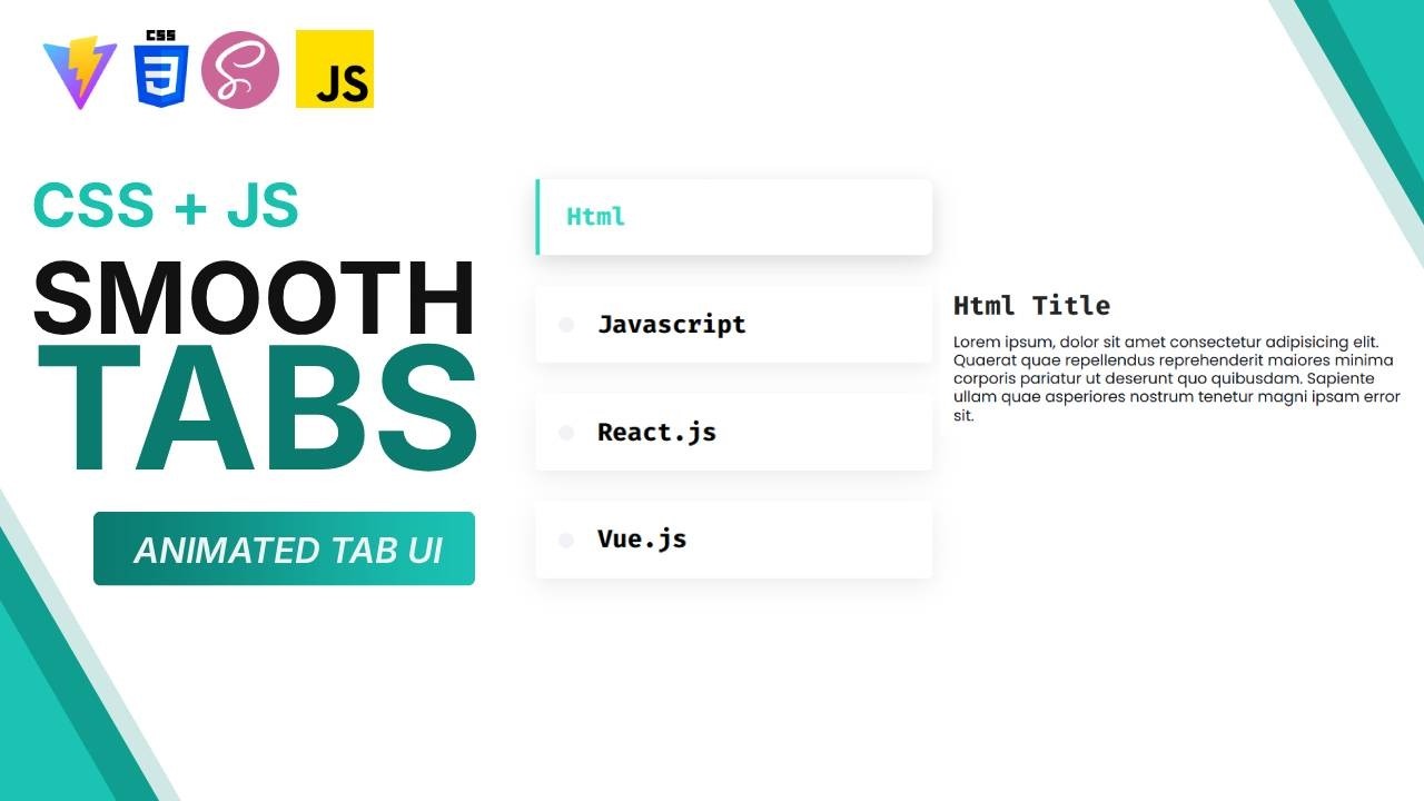 Create smooth animated tabs (HTML, CSS, JavaScript) | How to create custom tabs
