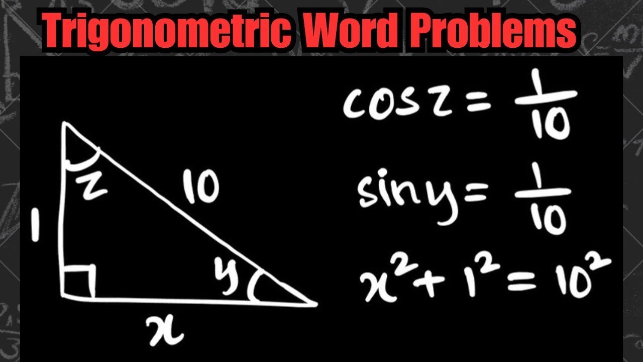 Solve Trigonometric word-problems with clear demonstration!