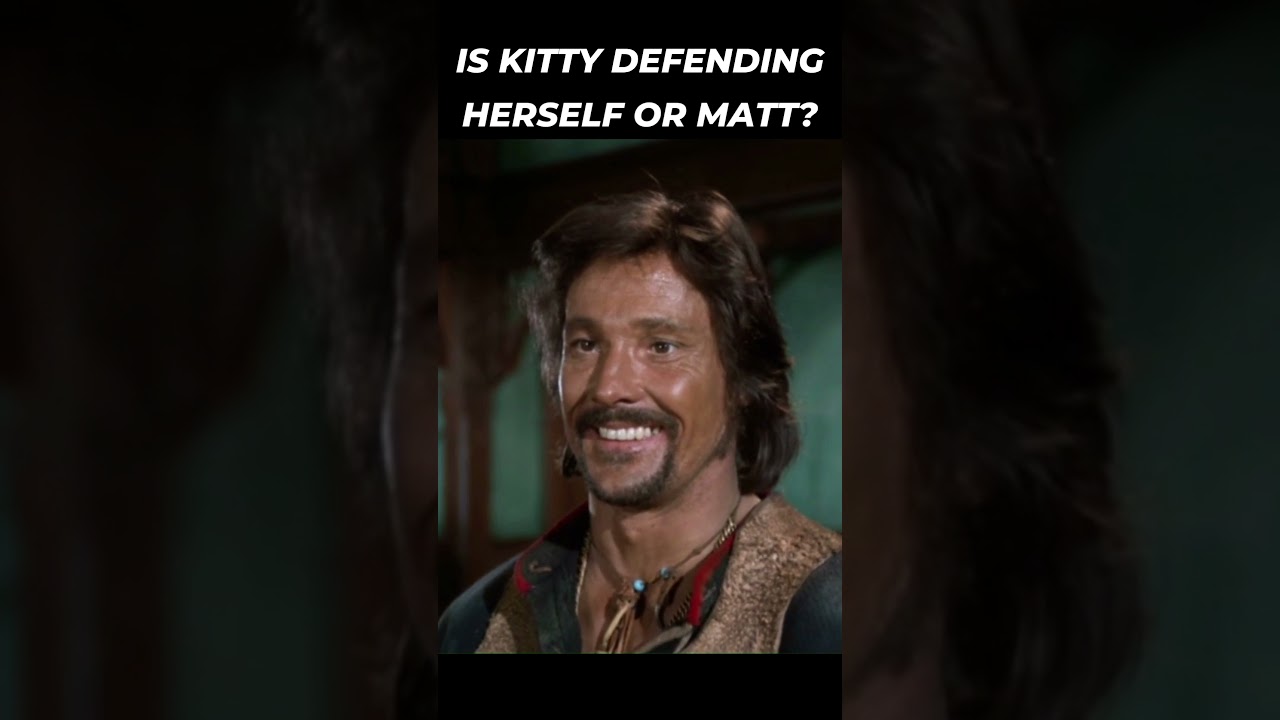 #Shorts #Gunsmoke  😾 Miss Kitty Defending her Honor…or is it the Marshal's Reputation? 🤔 #mattdillon