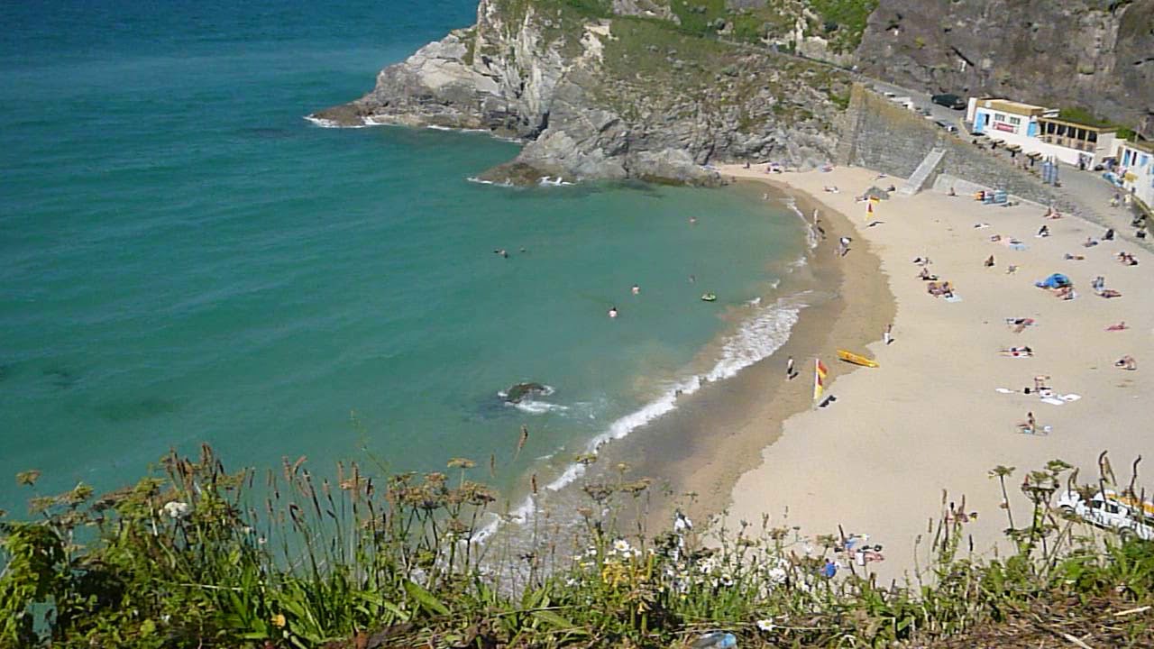 Porth Beach, from Cliff