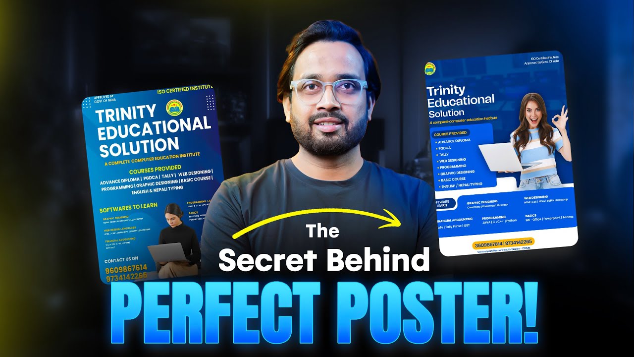 Poster Redesign Process Using Grid System | Graphic Design Tutorial