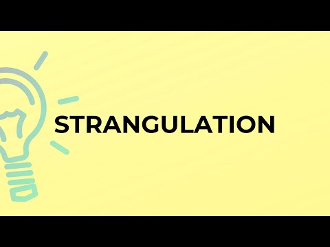 What is the meaning of the word STRANGULATION?