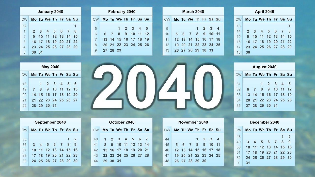 2040 Calendar