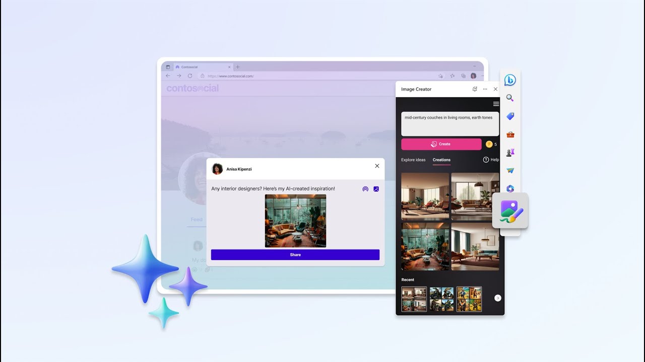 Microsoft Edge é O 1º Navegador Com Gerador De Imagem Por Ia Integrado