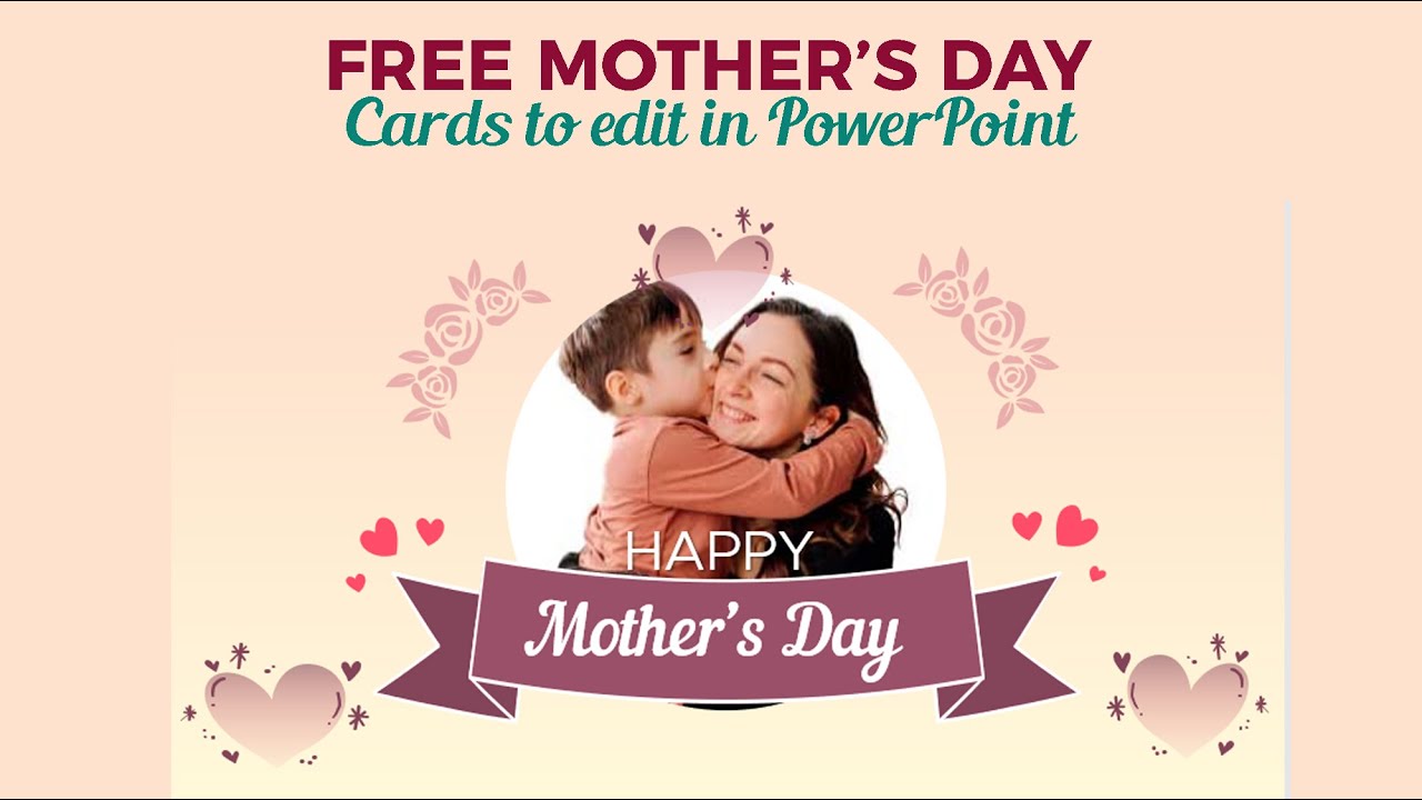 👨‍👨‍👦‍👦 FREE Mother’s Day Cards PowerPoint Templates