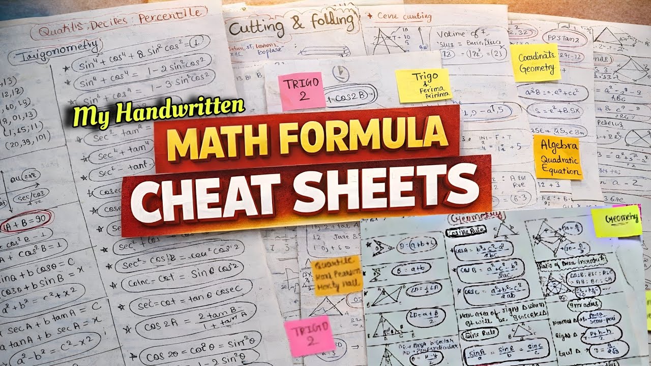 COMPLETE MATHS FORMULA CHEAT SHEETS🔥📚 | ALL TOPICS ✅🔥| SSC CGL 2026 🎯📚#ssc #ssccgl #ssc2026