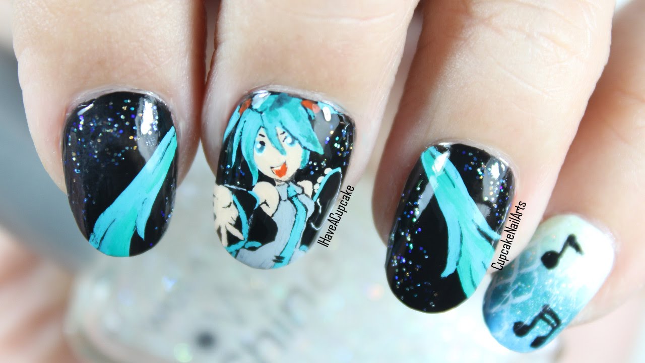 Vocaloid Nails - Hatsune Miku Nail Art