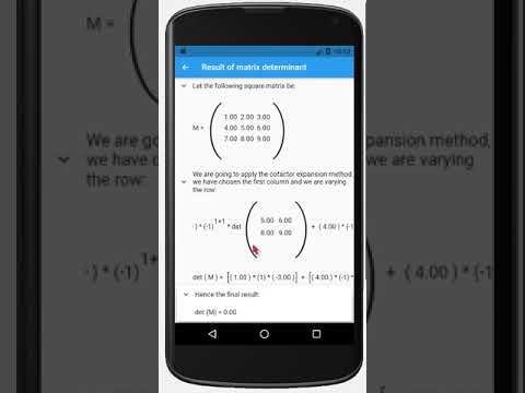 Calculate the Determinant of a Matrix using the Cofactor Expansion Method | Matrix GC App