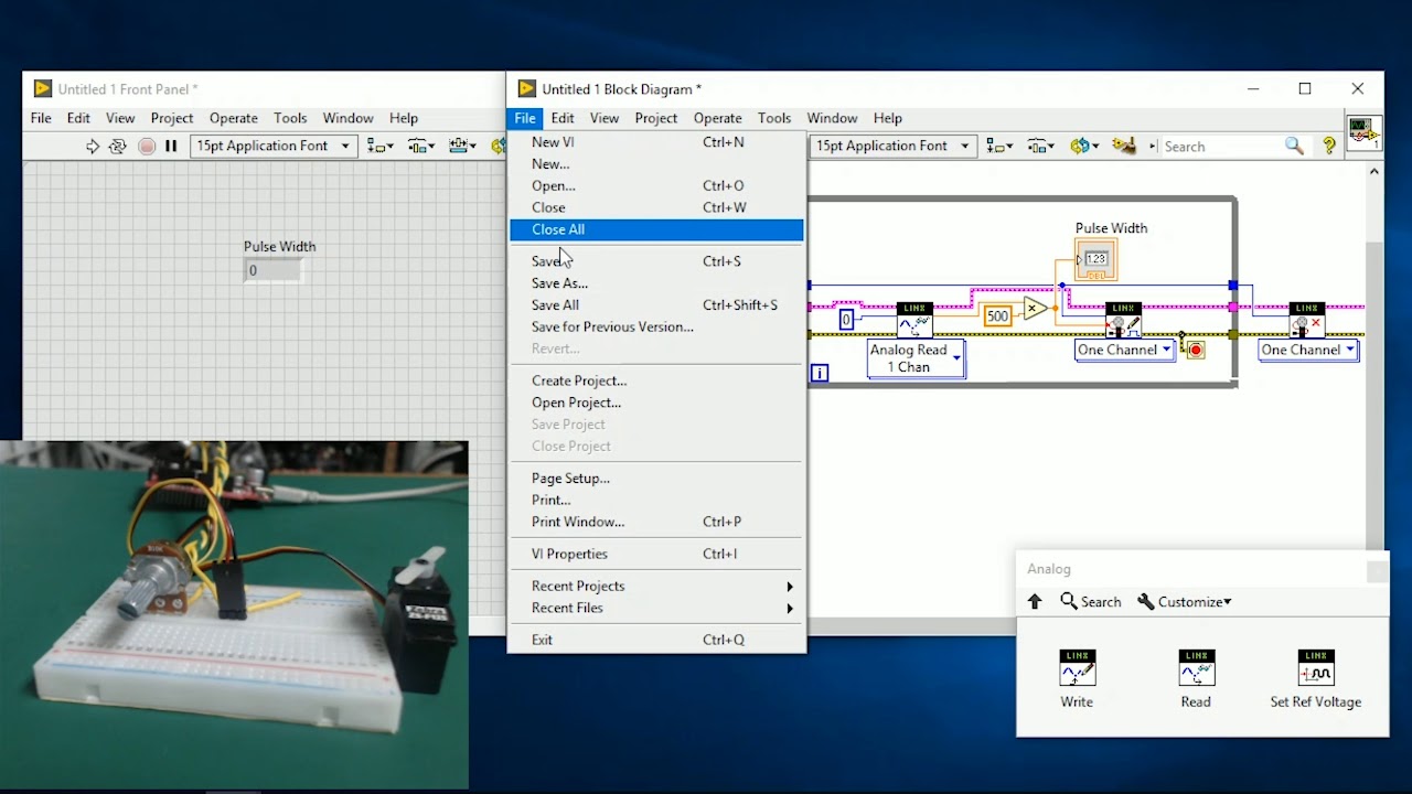 Servo Motor in LabVIEW + gizDuino UNO-SE