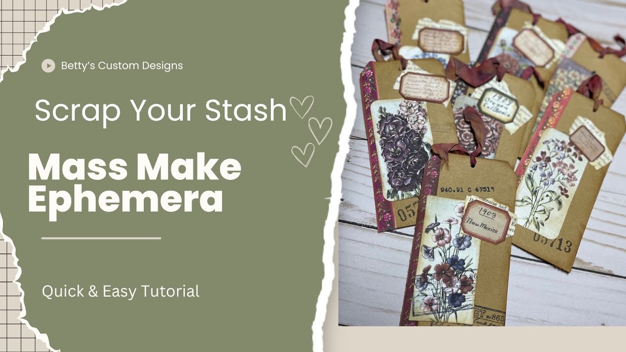 Mass Make Ephemera - Scrap Your Stash - Quick & Easy Tutorial - Using New Digitals