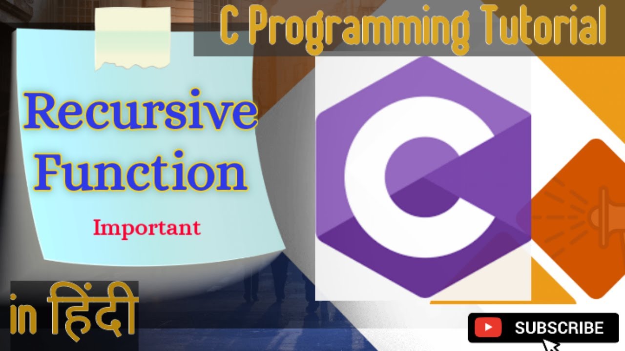 Recursive Function in C | Recursion in C | in HINDI | C programming tutorial for beginners