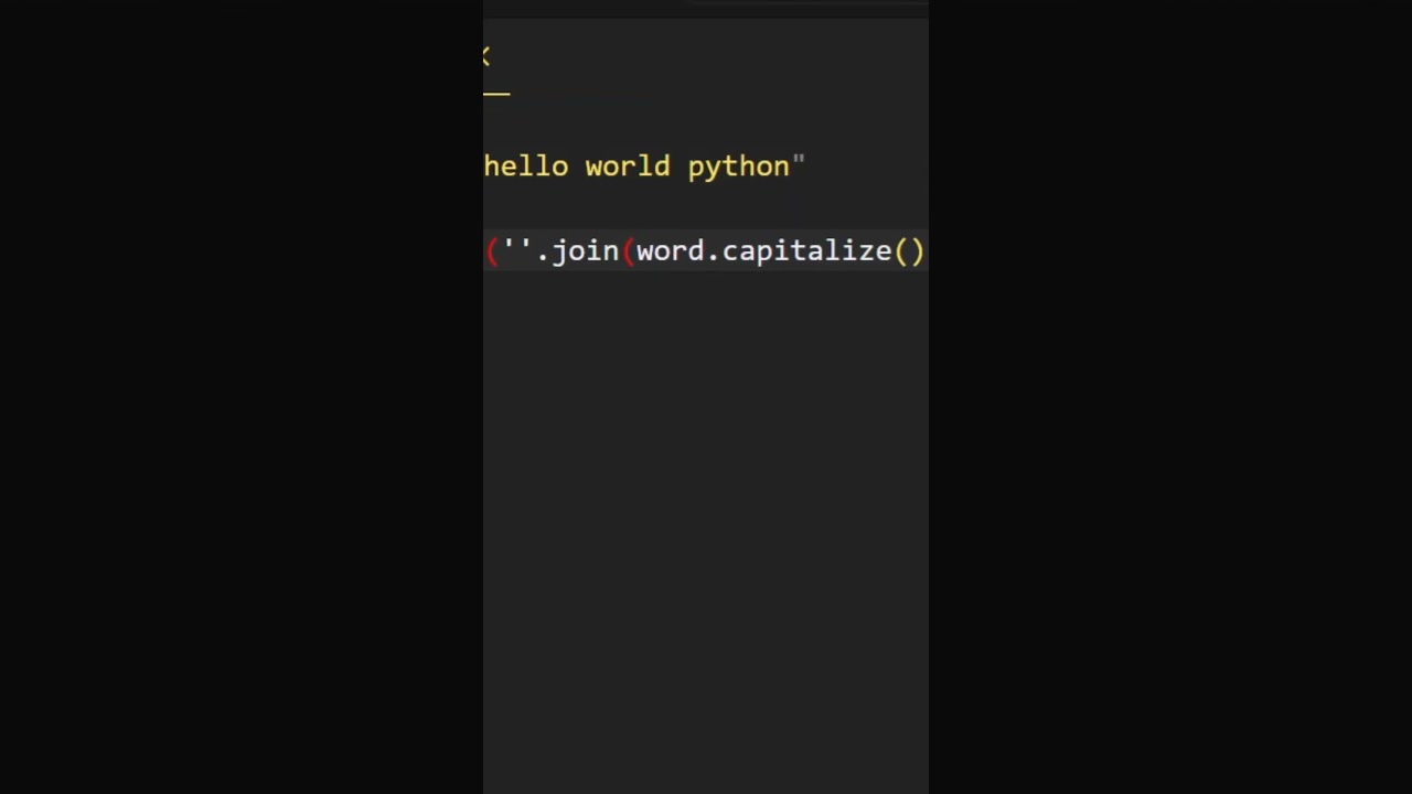 Convert Sentence to CamelCase in Python  #coding #python #programming