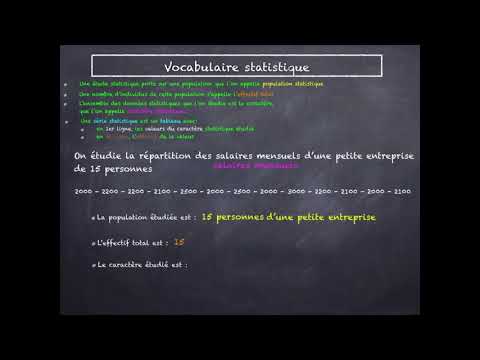 vocabulaire statistique