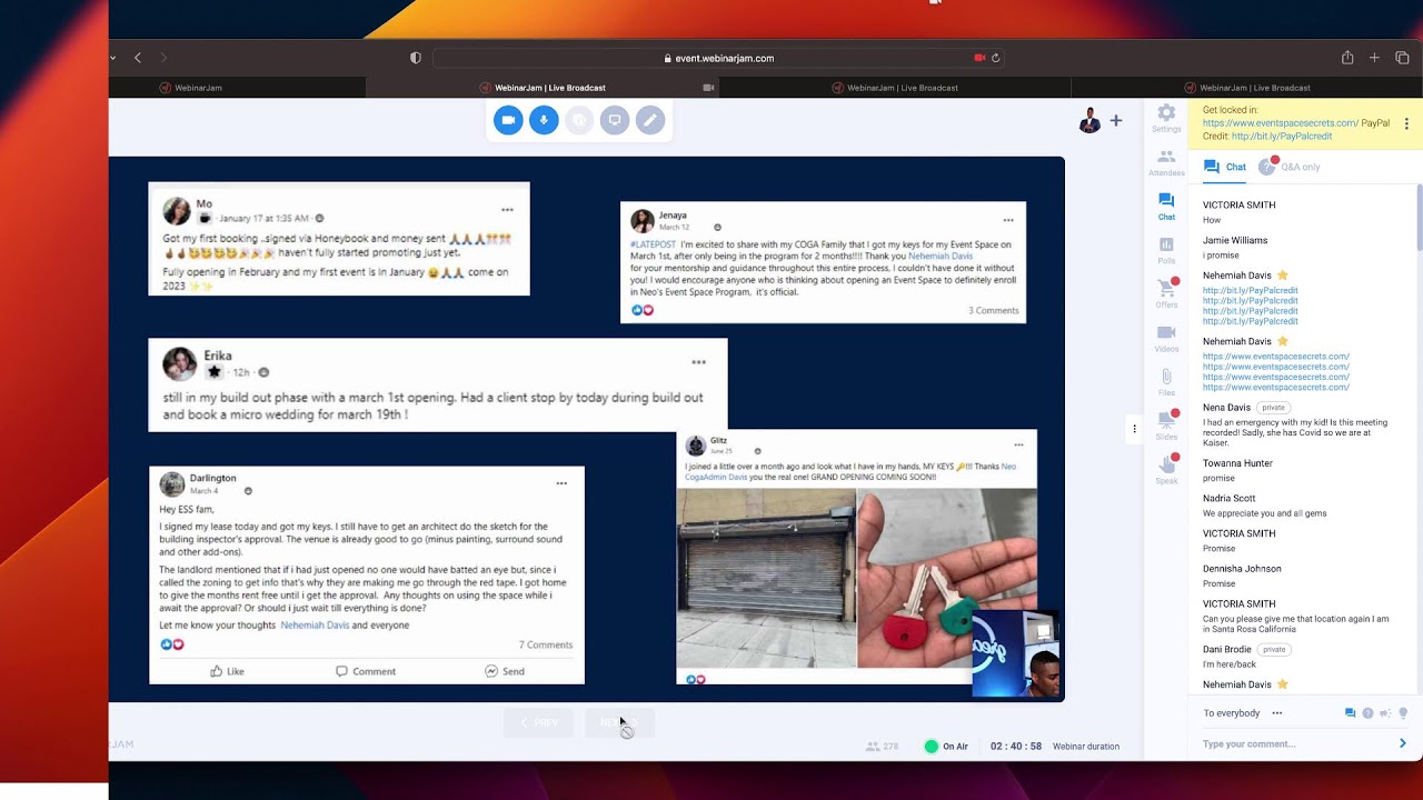Free Event Space Masterclass