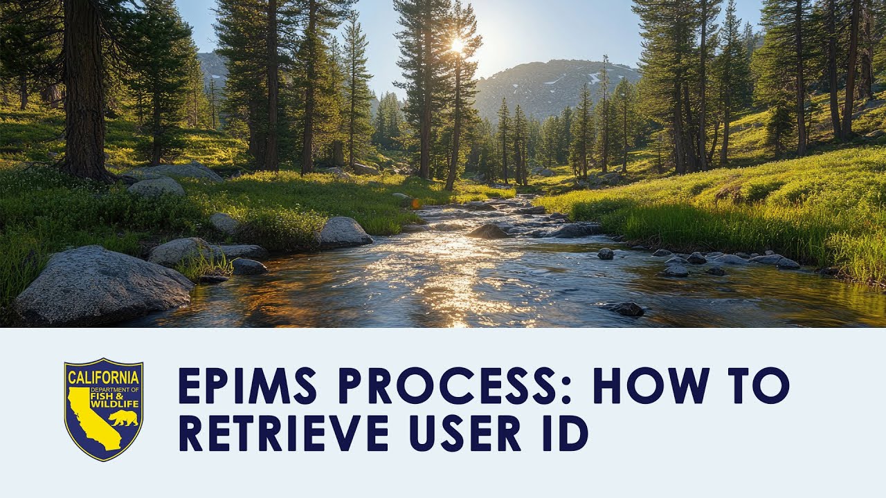 EPIMS Process: How to Retrieve User ID