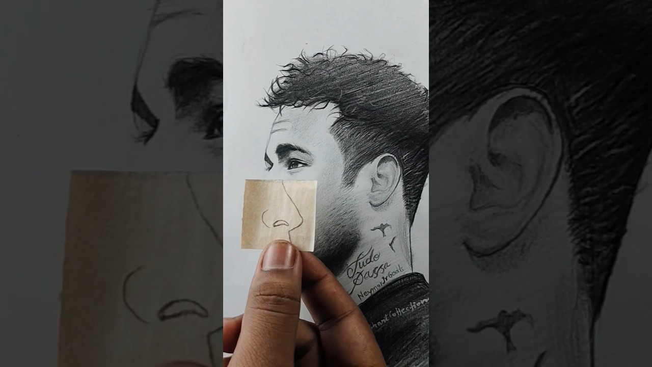 Nose drawing easy trick 😱👃🏻✏️art #artist #cartoon #drawing #satisfying #draw #anime #shorts #neymar