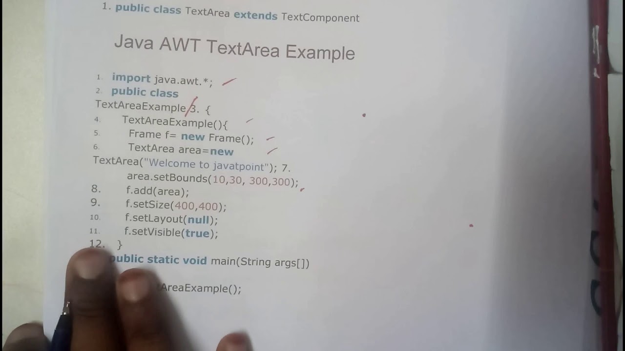 15  java AWT textarea