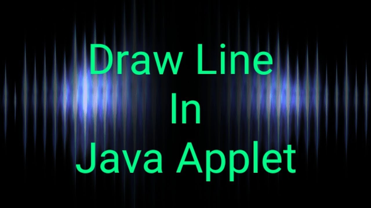 Straight Line Drawing Using Java Applet