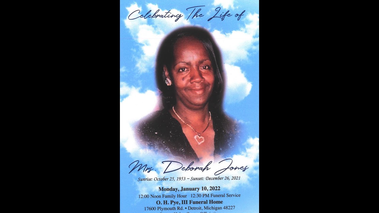 Homegoing Services For Deborah Jones