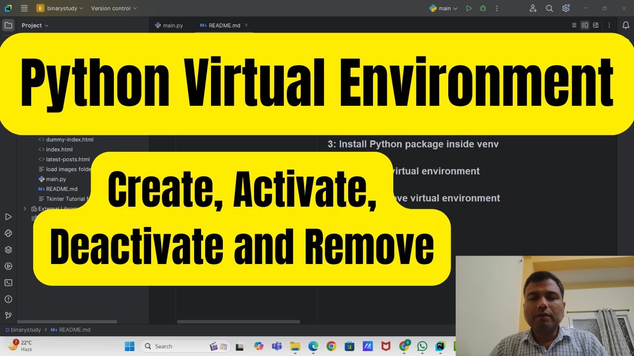Python Virtual Environment: How to Create, Activate, Deactivate and Delete | Windows 11