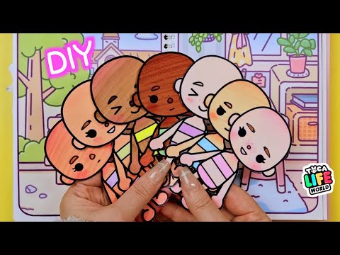 Paper DIY ✨ Toca Boca Quiet Book Preppy Outfits #asmr #종이놀이 #tutorial