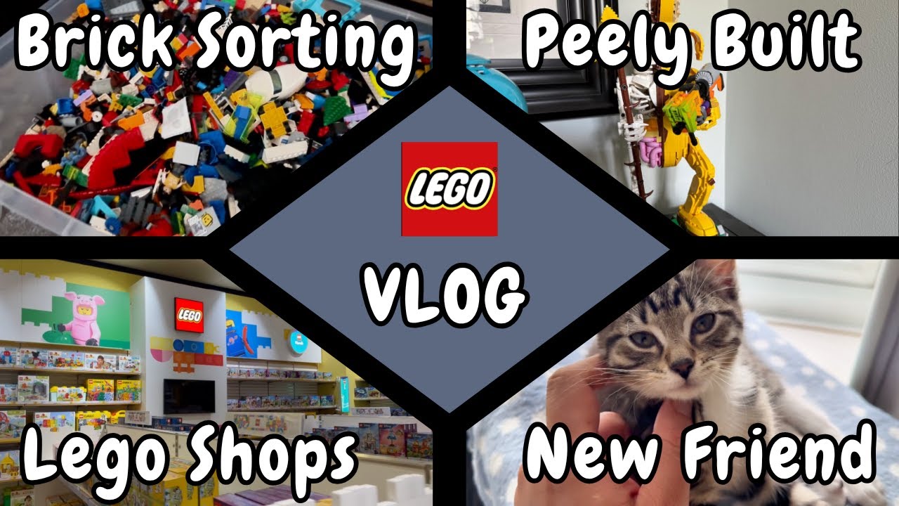 Sorting Bricks, Building Peely & a Surprise Furry Guest! | LEGO Vlog