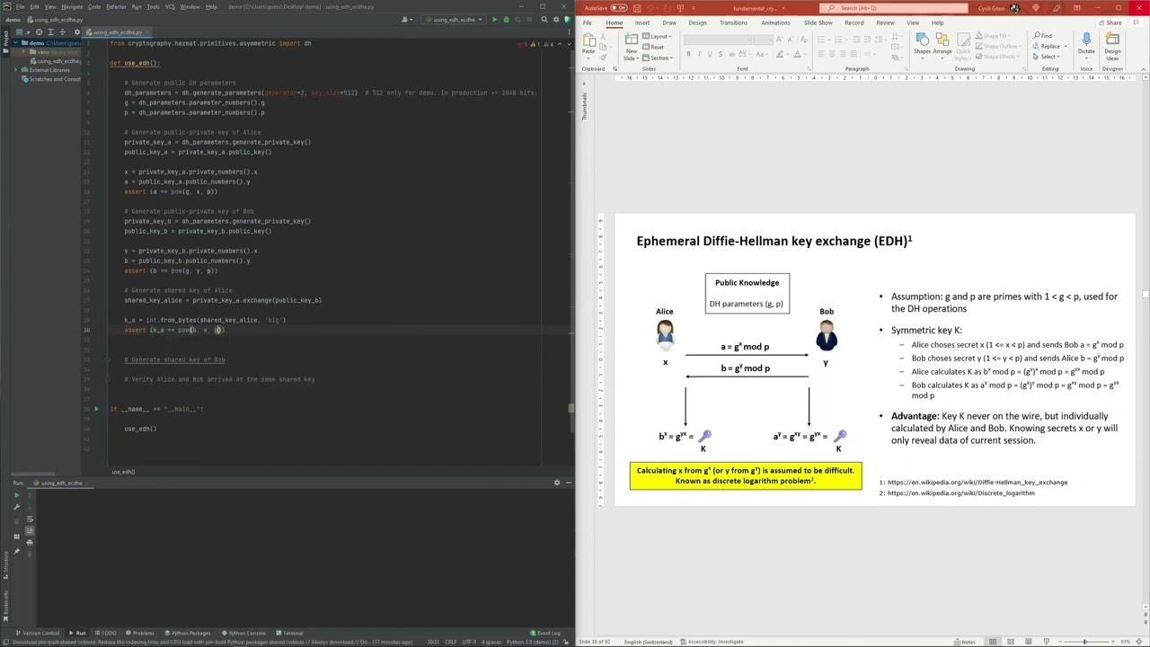 Cryptography with Python 21: Using EDH and ECDHE in Python