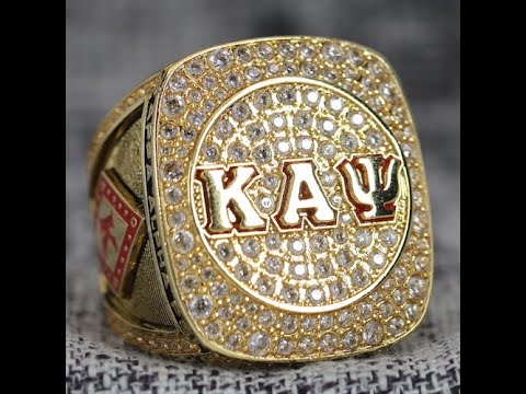 Kappa Alpha Psi Fraternity Ring (ΚΑΨ) - Shine Series, Yellow Gold