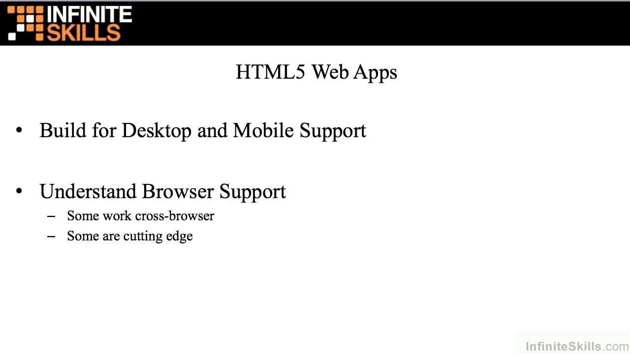 Creating Mobile Apps with HTML5 Tutorial | What You Will Learn