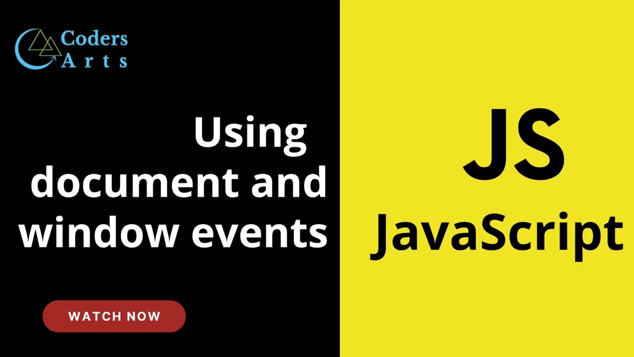 15. Document And Window Events | JavaScript Tutorial for Beginners | Web Development | Lecture 15